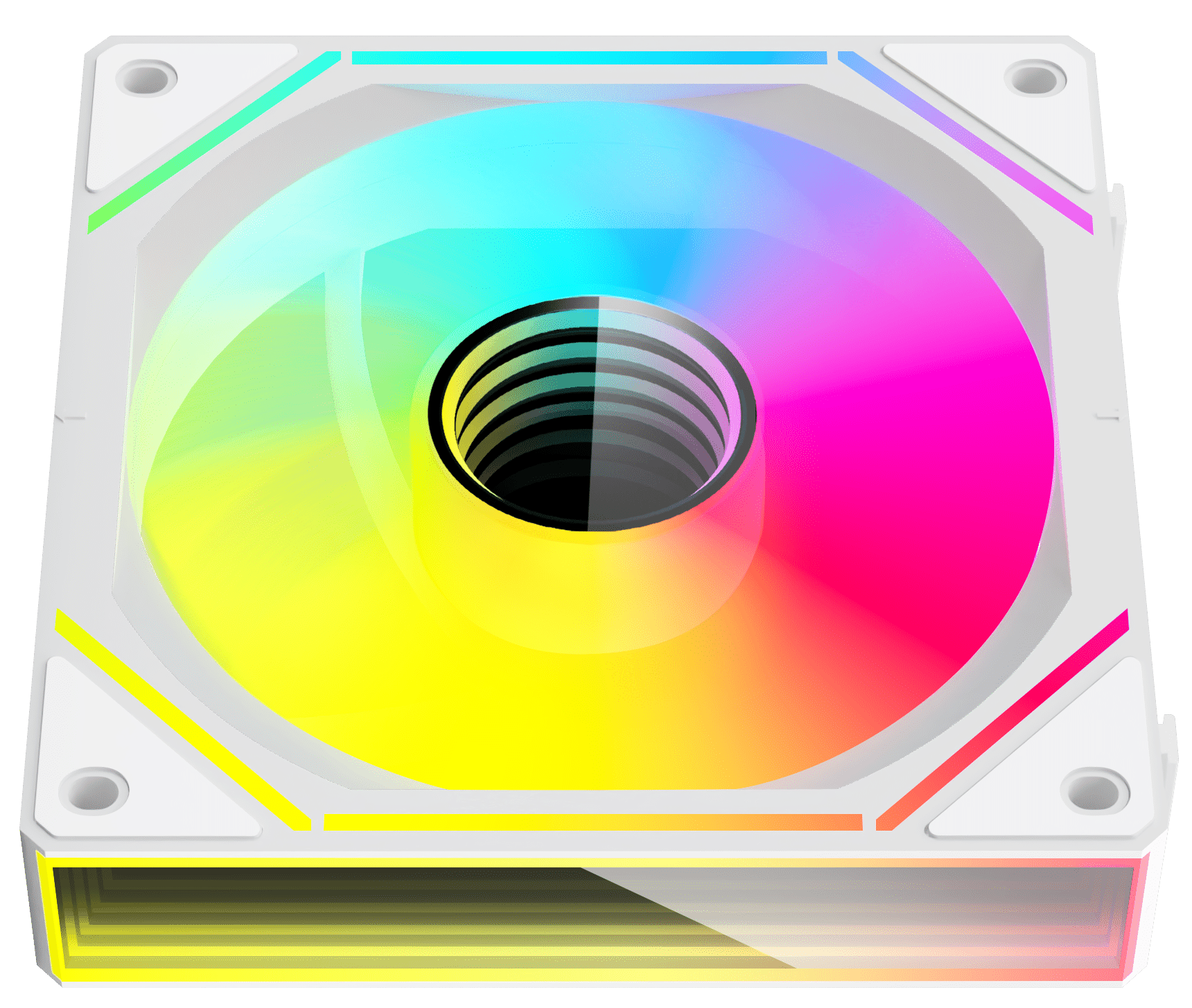 Crox 120mm Premium Interlocking Reverse Blade Case Fan PWM/ARGB (White ...