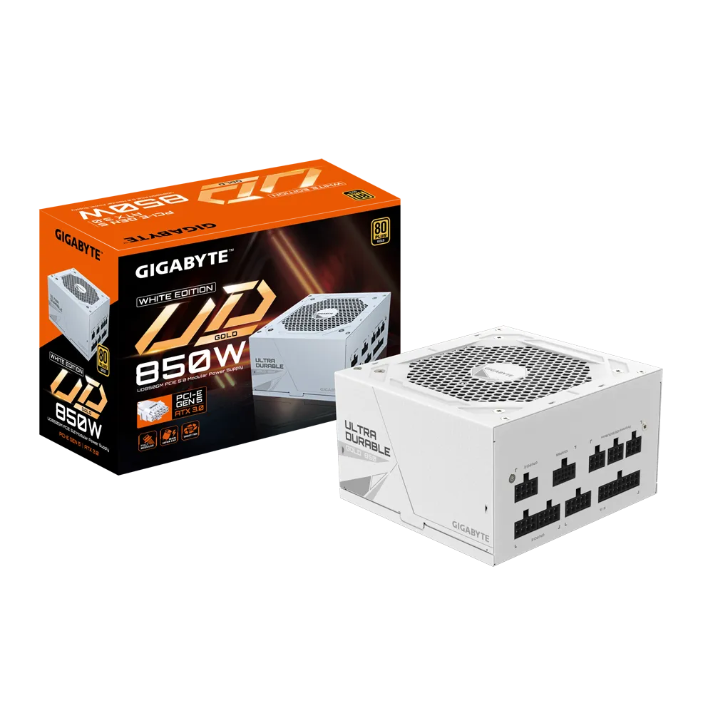 Gigabyte UD850GM 850W (16-pin RTX4000) 80+ Gold Power Supply, Modular ...