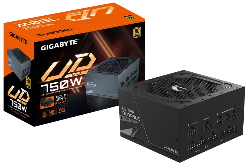 Gigabyte UD750GM PG5 750W Gold Rated Power Supply, 16-Pin Fully Modular | Crox Development
