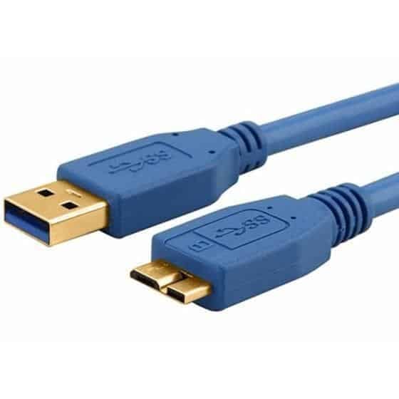 USB 3.0 Cable 3m Type A Male to Micro Type B Male (Blue) | Crox Development