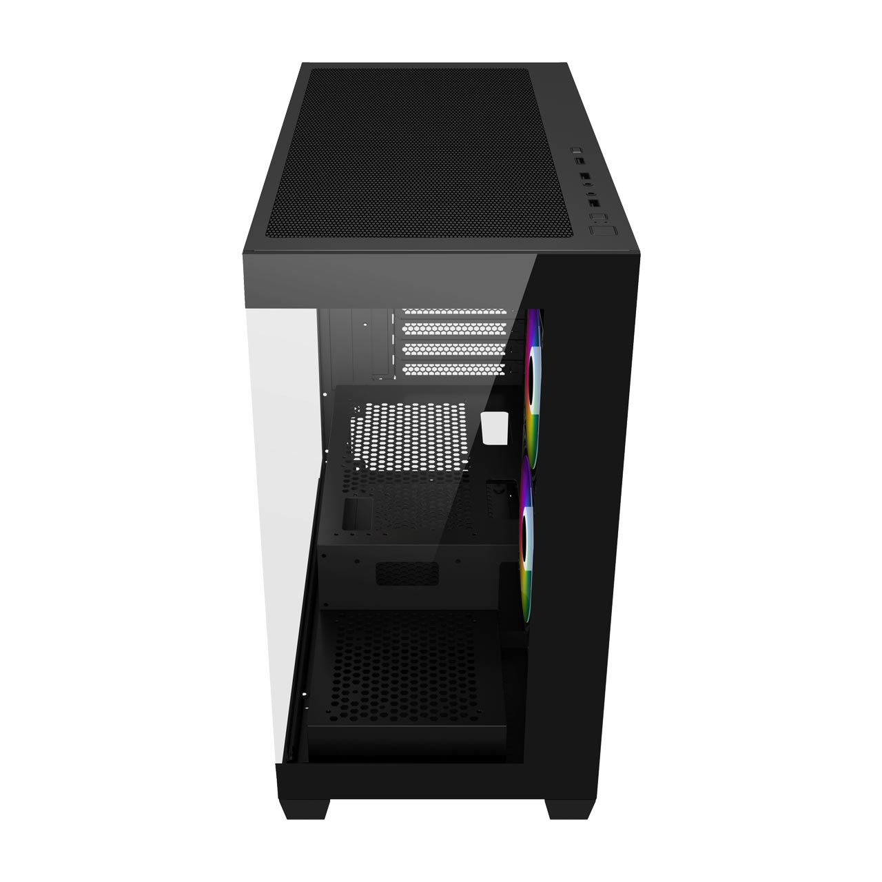 FSP S340 ARGB mATX Case 3x120mm ARGB Fans (Black) | Crox Computers