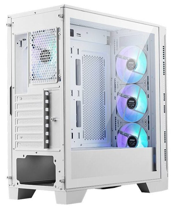MSI MAG Forge 320R Airflow ATX Case 4xARGB Fans (White) | Crox Development