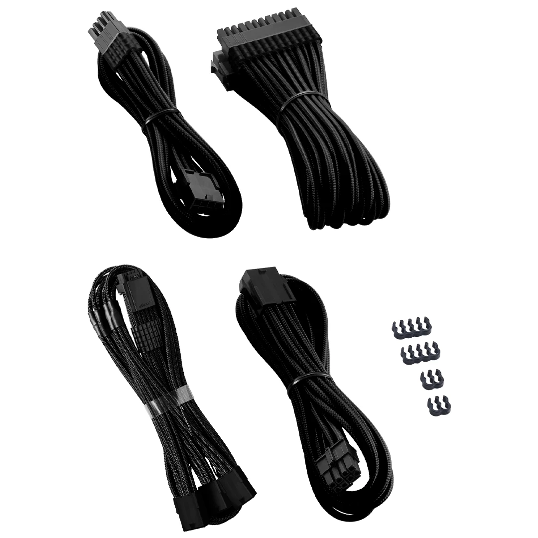 CableMod Sleeved Extension Cable Set (Black) for 12VHPWR (RTX40x0 series only) | Crox Development